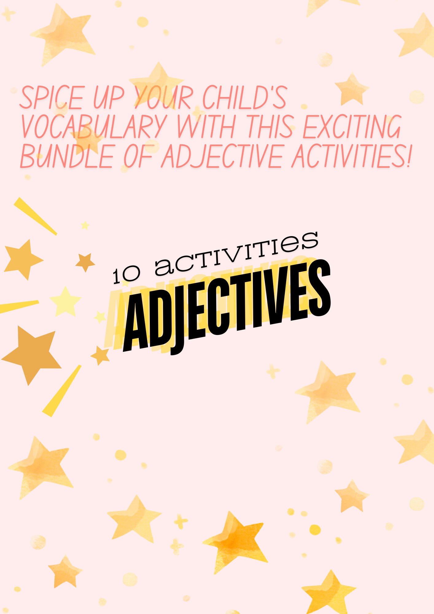 Printable Activity About Adjectives for Kids, 10 Activities for Your ...