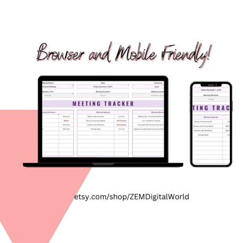 Meeting Tracker Template Google Sheets Easy Organizer for Team Meetings ... Meeting Tracker Template Google Sheets Easy Organizer for Team Meetings ...