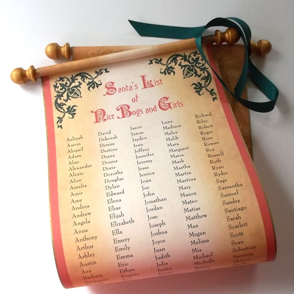 Santa Scroll - Etsy