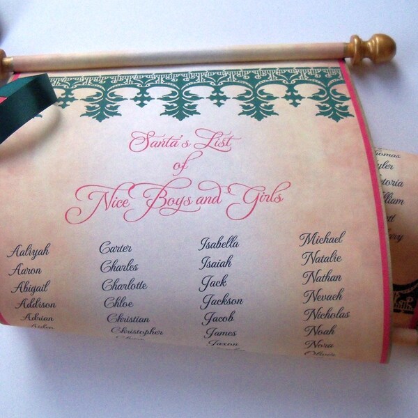 Santa Scroll - Etsy