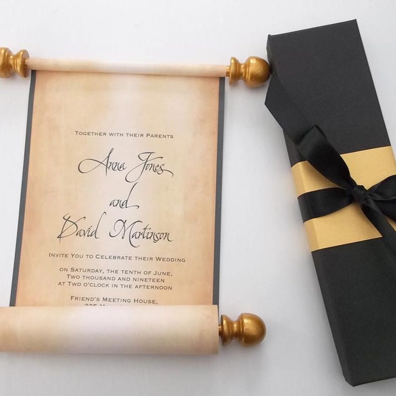 Scroll Boxes for Invitation - Etsy