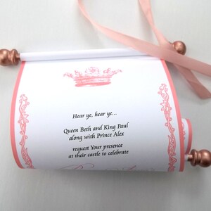 Royal Princess Birthday Invitation Scrolls, Princess Crown Scrolls in ...