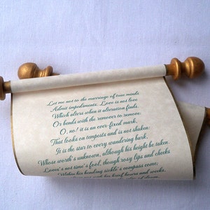 Personalized Scroll for Wedding Vows on Parchment Paper With | Etsy