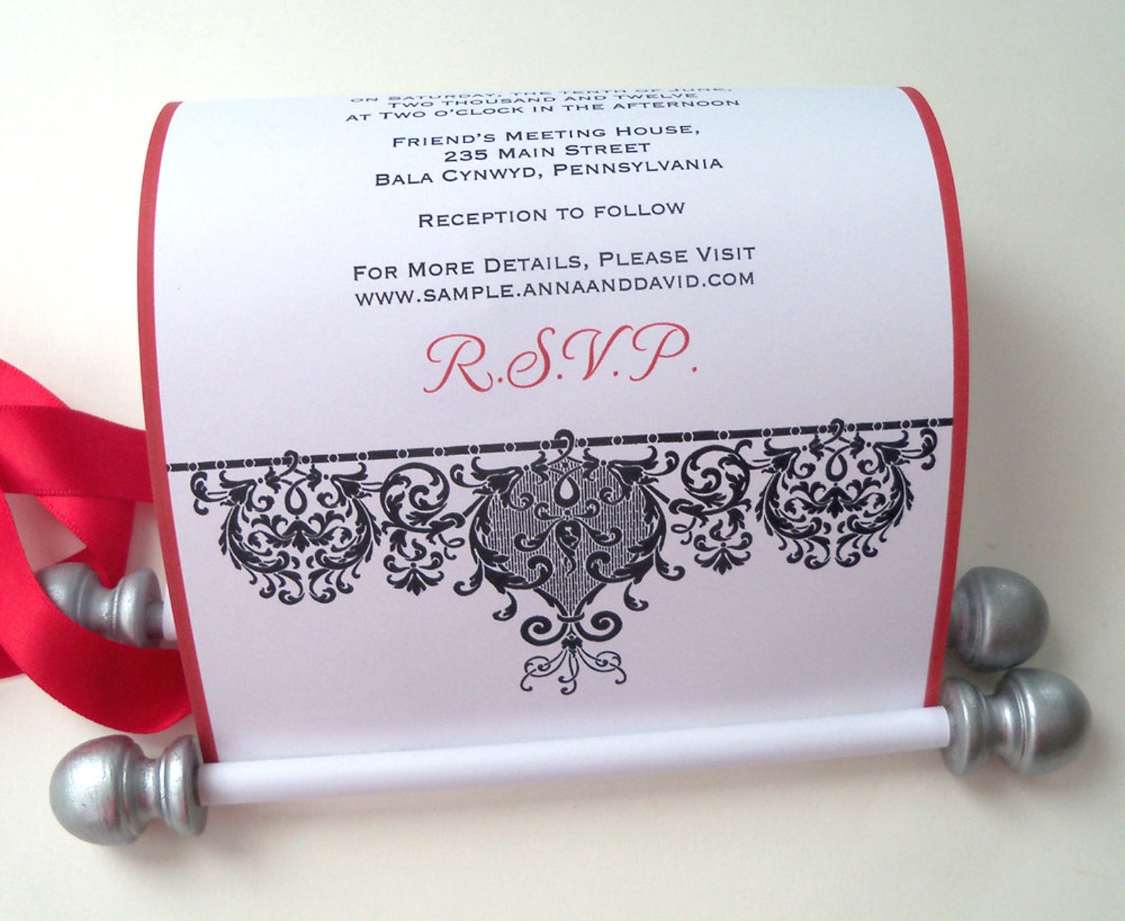 Red and Black Wedding Invitations Classic Invitation Suite in - Etsy