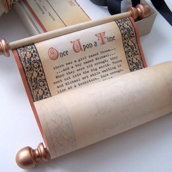 Medieval Scroll Invitation - Etsy