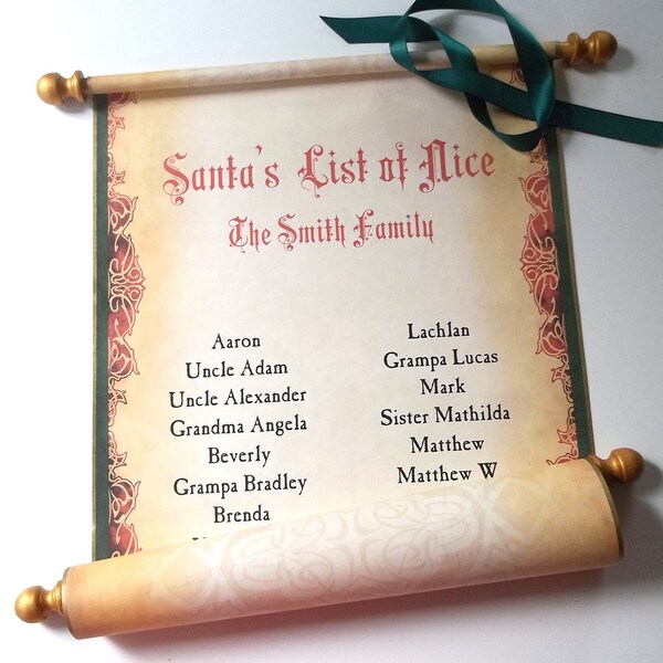 Santa Scroll - Etsy