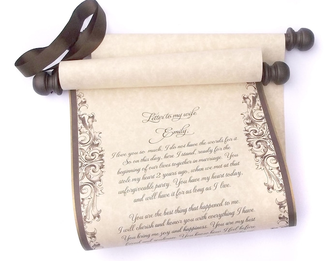 Hand-aged Parchment Scroll (personalization Available) - Etsy