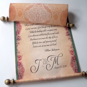 Customizable Scroll Wedding Gift Anniversary Keepsake - Etsy