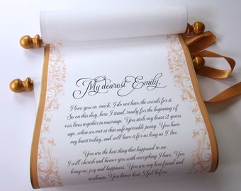 Wedding Vows Scroll - Etsy