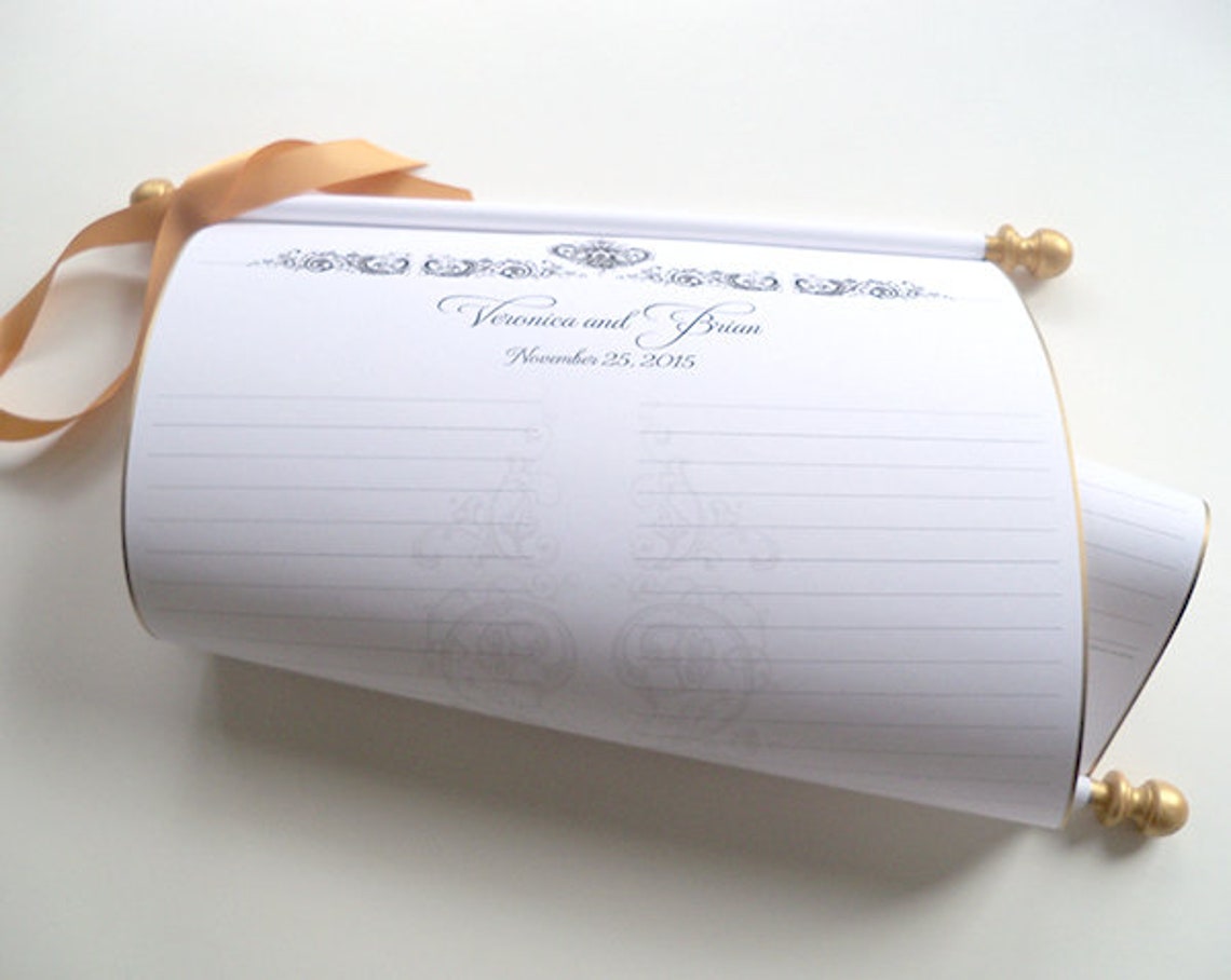 Wedding Guest Book Alternative Guestbook Guest List Scroll - Etsy