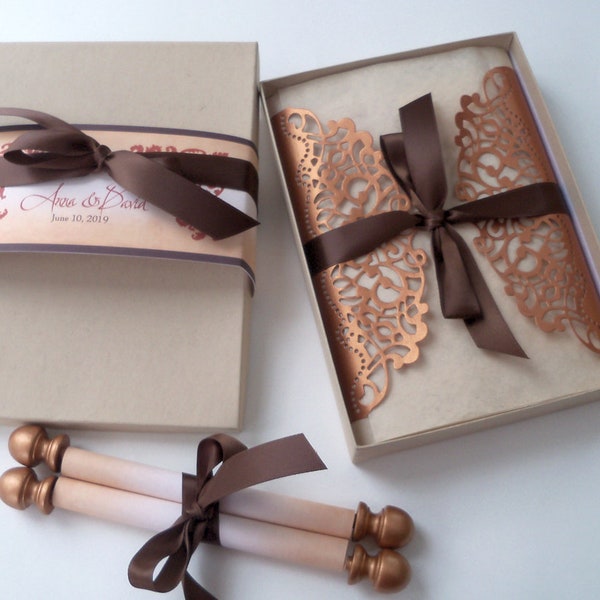 Copper Invitation - Etsy