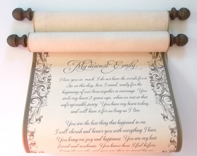 Hand-aged Parchment Scroll personalization Available - Etsy