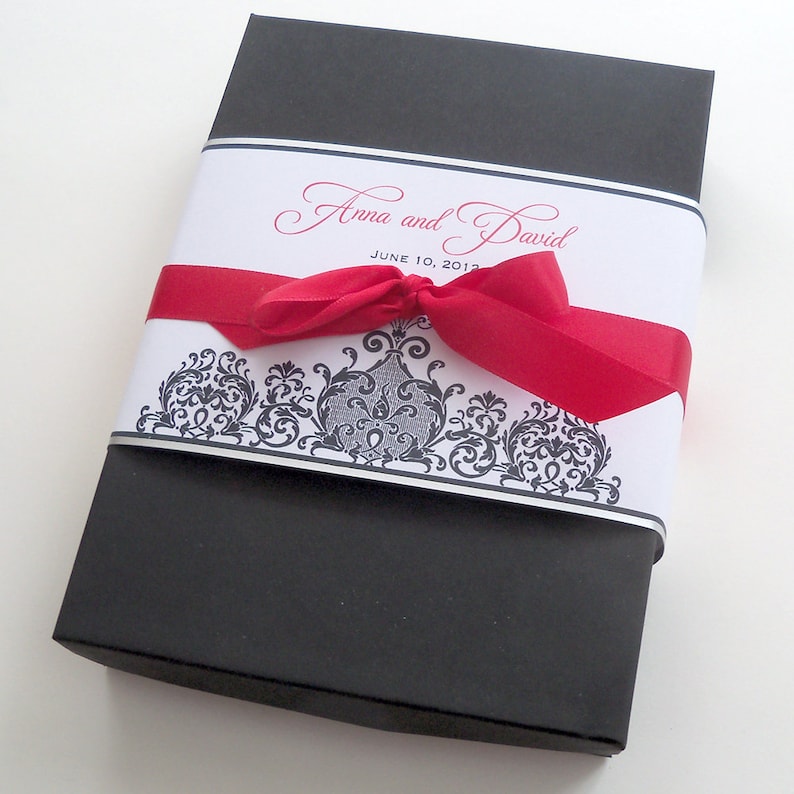 Red and Black Wedding Invitations Classic Invitation Suite in - Etsy