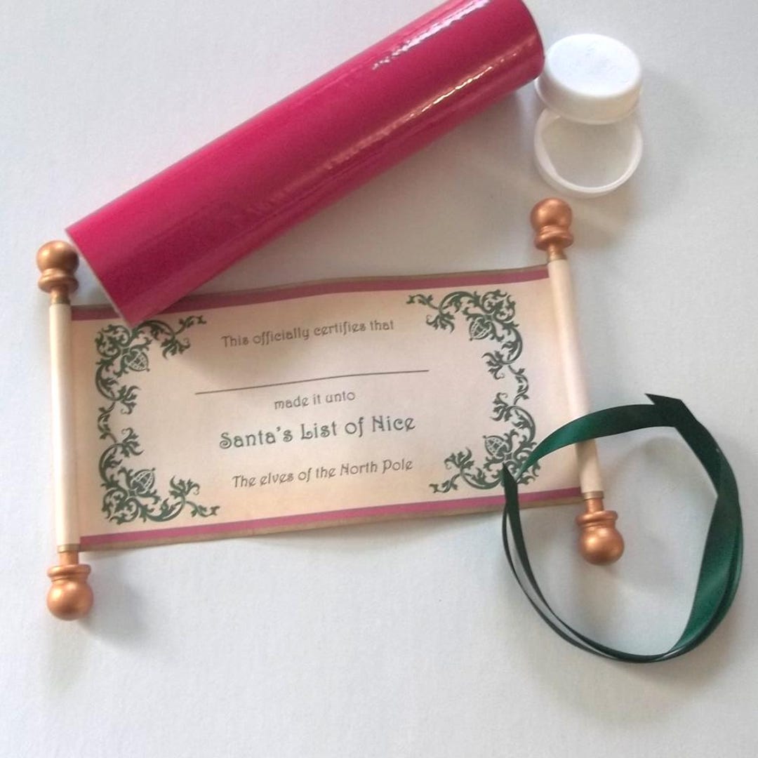 Elf Nice List Scroll, Fill in the Blank, 3.5" Paper - Etsy