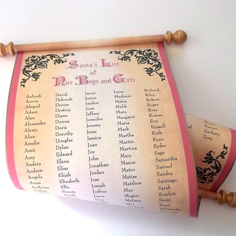 Santa Scroll Name - Etsy