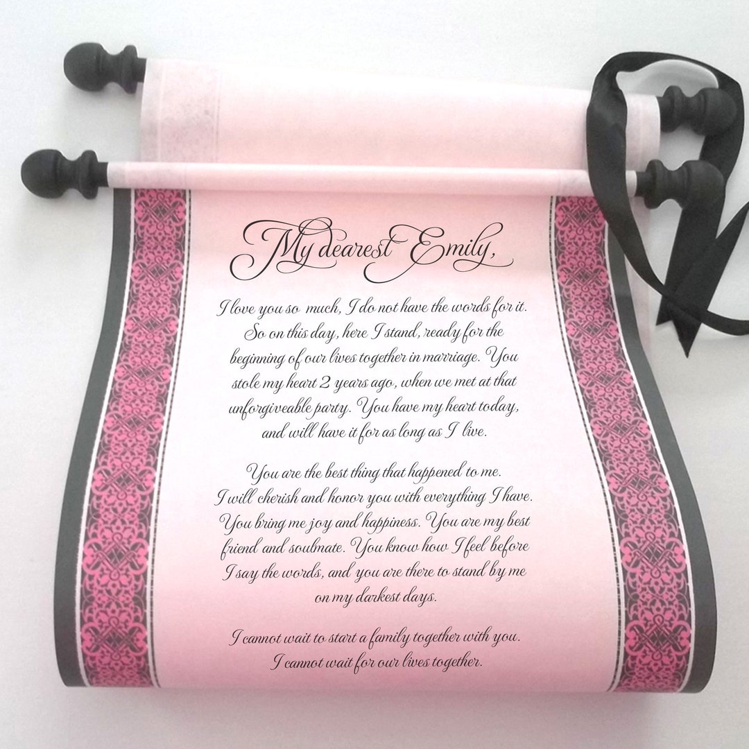 Pink and Black Parchment Scroll, 8x18 Inches Paper, Blank or Custom - Etsy