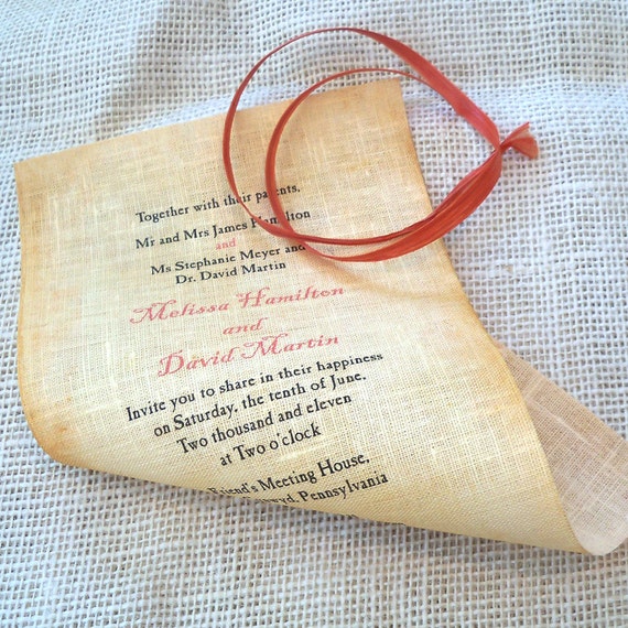 Wedding invitations rolled up rolled wedding invites beach | Etsy