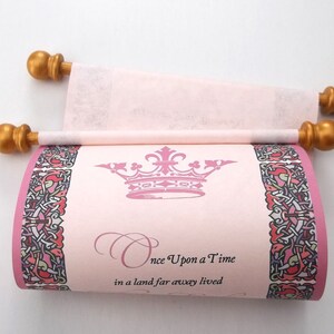 Princess Birthday Invitation Scroll With Royal Crown in Pink and Gold ...