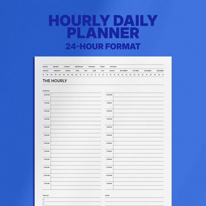 Daily Hourly Planner - Etsy