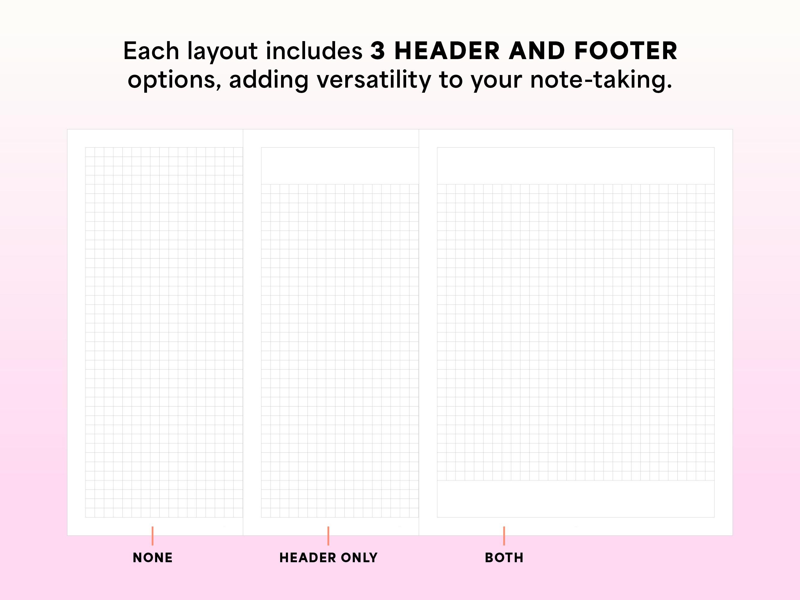 Printable Grid Paper With 3 Different Spacings, Grid Notebook Paper ...