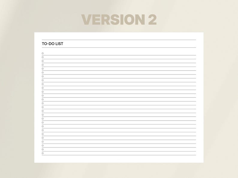 Simple To-do List Printable — Landscape Task List Template + Planner ...