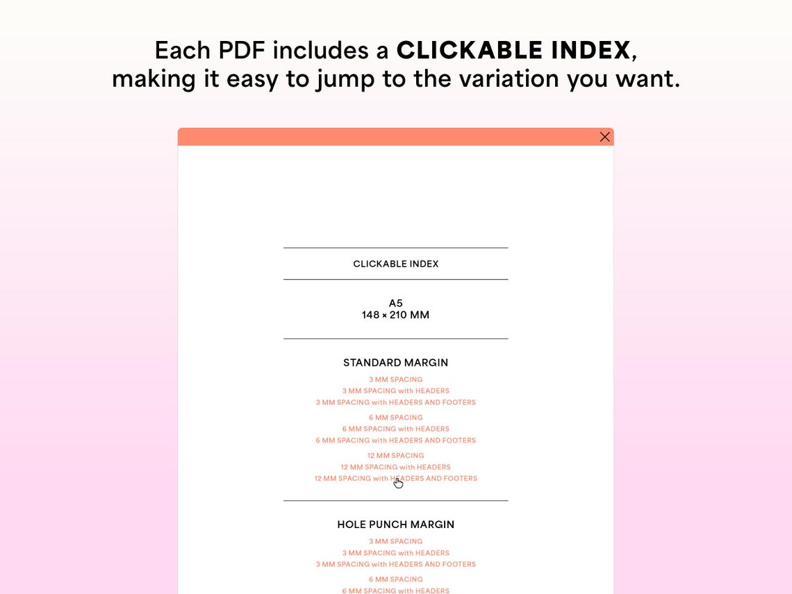 Lined, Grid and Dot Grid Paper Templates Bundle, Printable Notebook ...