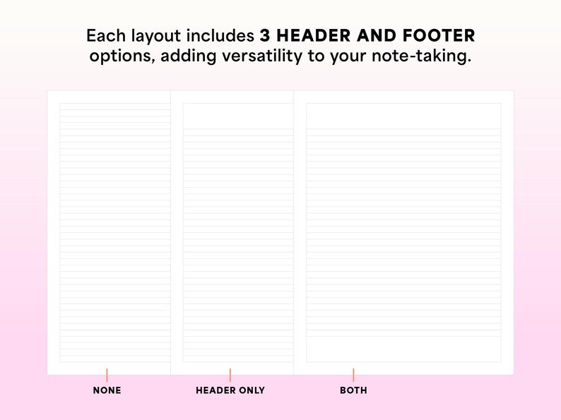 Printable Lined Paper With 3 Different Spacings, Lined Notebook Paper ...