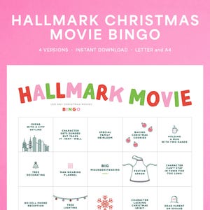 Hallmark Christmas Movie BINGO, Printable Hallmark Movie Game - Etsy