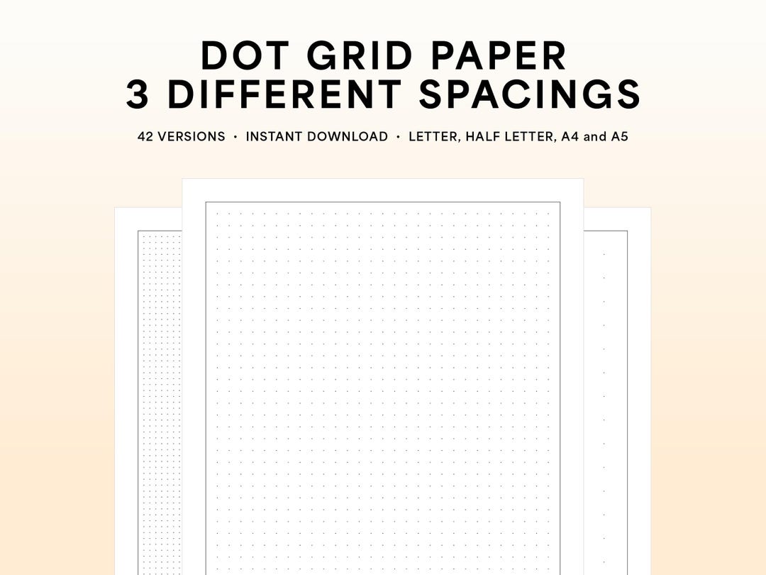 Printable Note Templates, Dot Grid Notebook Paper, Printable Note Paper ...