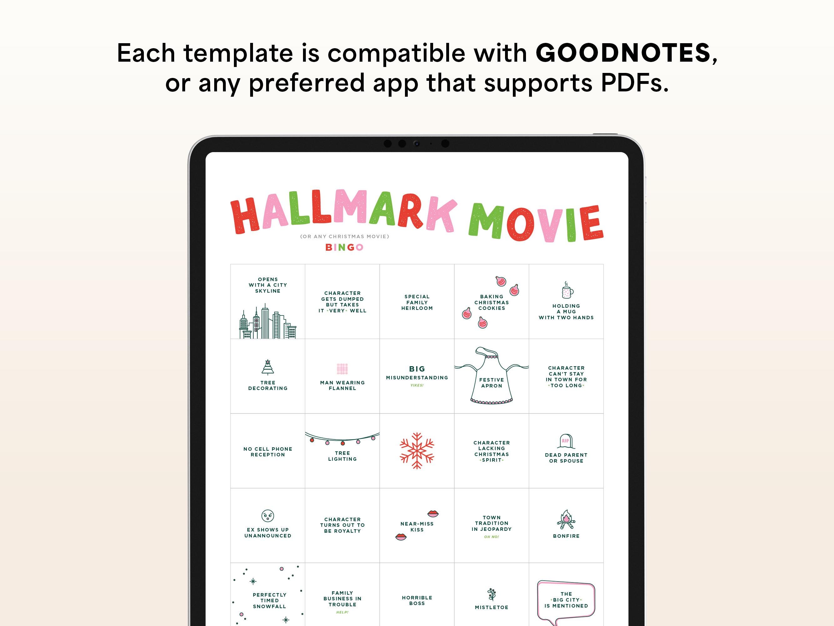 Hallmark Christmas Movie BINGO, Printable Hallmark Movie Game - Etsy