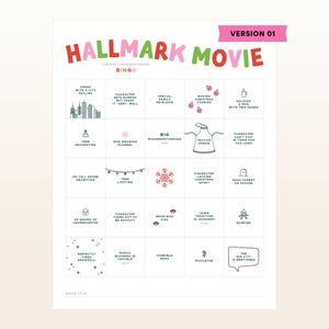 Hallmark Christmas Movie BINGO, Printable Hallmark Movie Game - Etsy