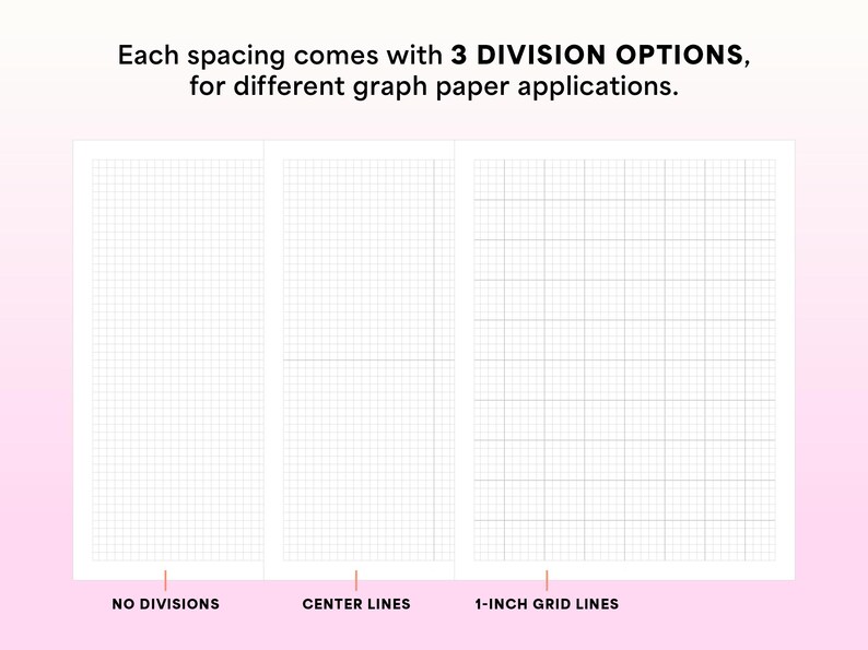 Printable Graph Paper, 6 Different Sizes (inches) — Letter and Half ...