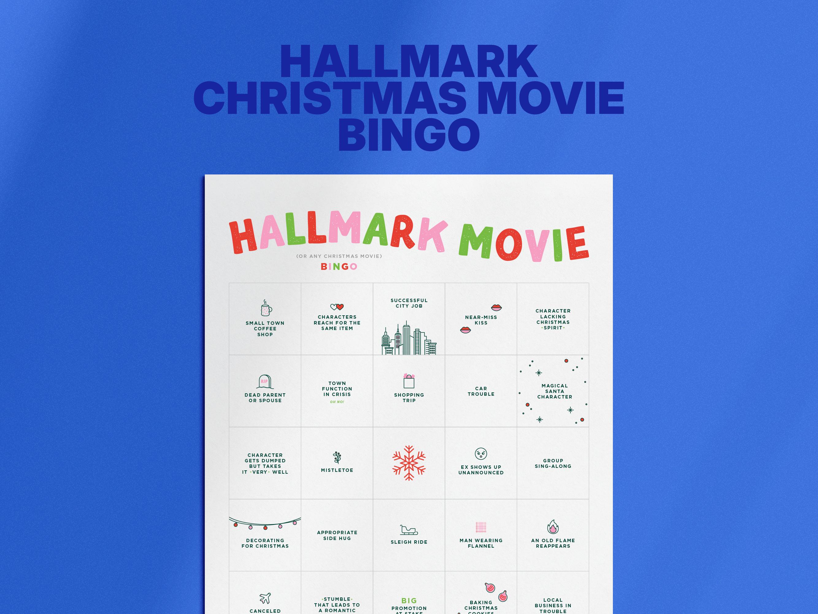 Hallmark Christmas Movie BINGO Printable — Holiday Movie Night Game PDF ...