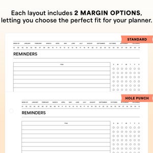 Weekly Reminders Checklist, Printable Planner Page — Letter, Half ...