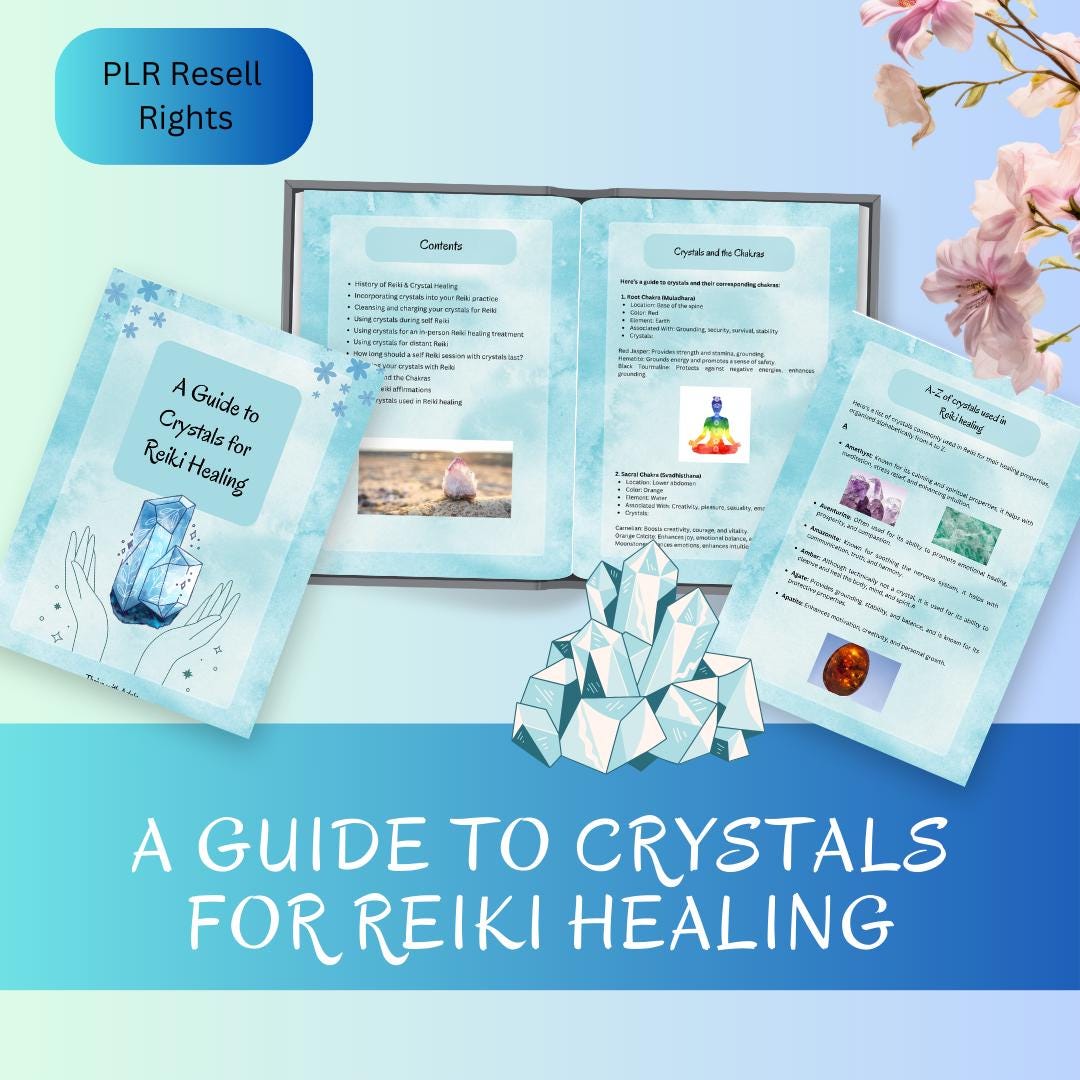 A Guide to Crystals for Reiki Healing, 30 Pages With PLR Resell Rights ...