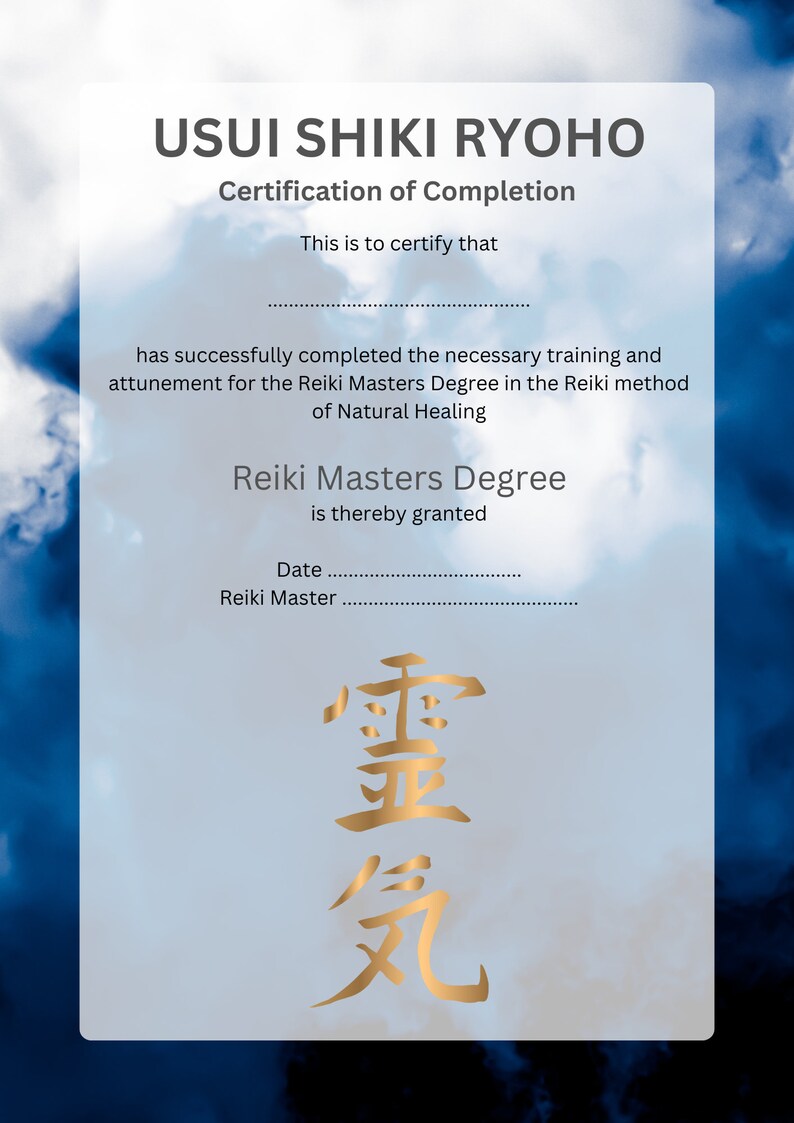 Bundle Digital Download Printable Reiki Certificates Levels 1 to 3 - Etsy