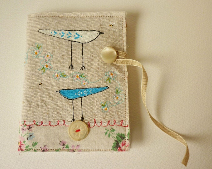 Screen Printed Hand Painted French Linen NEEDLE CASE .. - Etsy