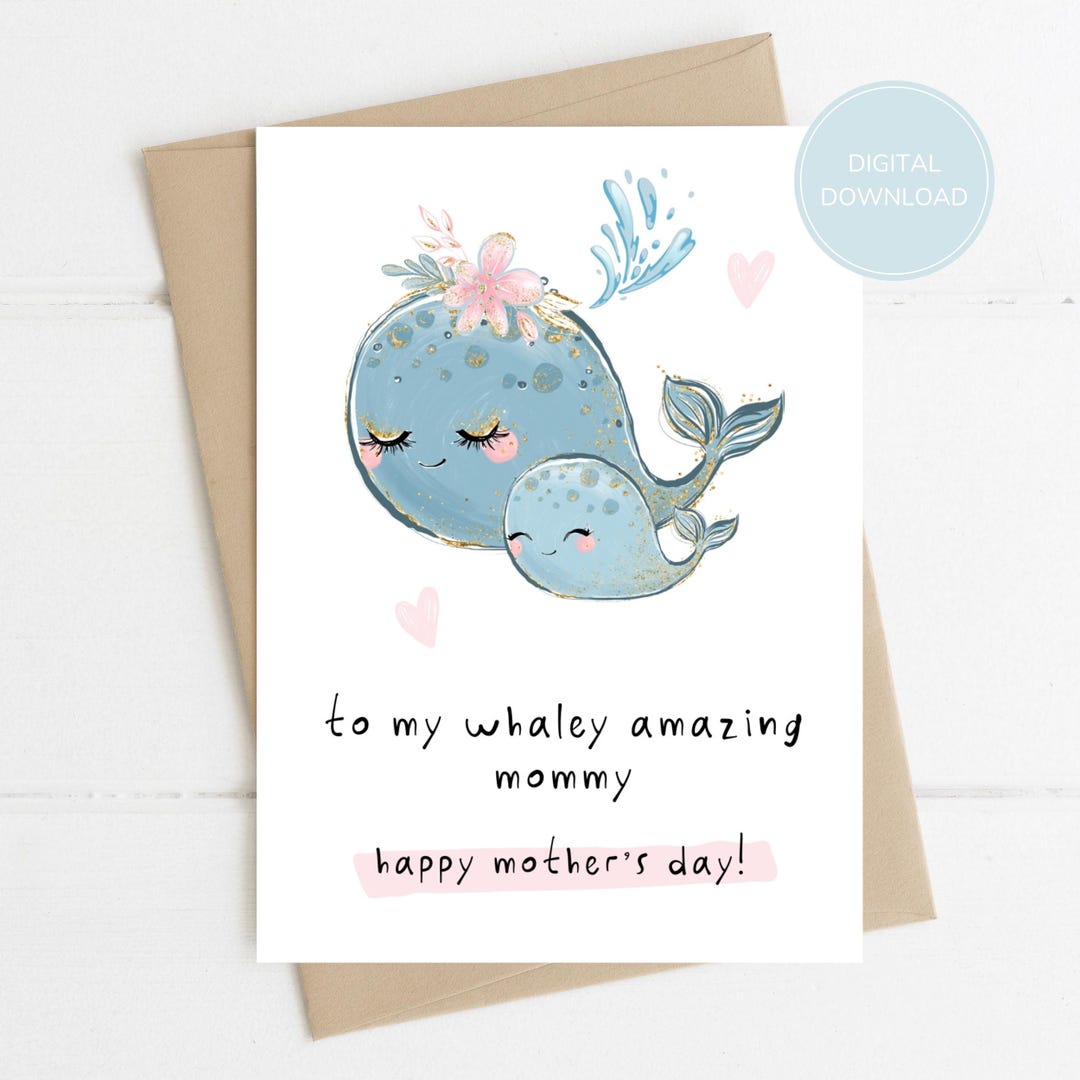Whaley Amazing Mommy, Mother's Day Card, Personalised Card, Digital ...