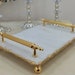 Antique - Natural White Marble Tray With Handles | Tray With Bead Legs ...
