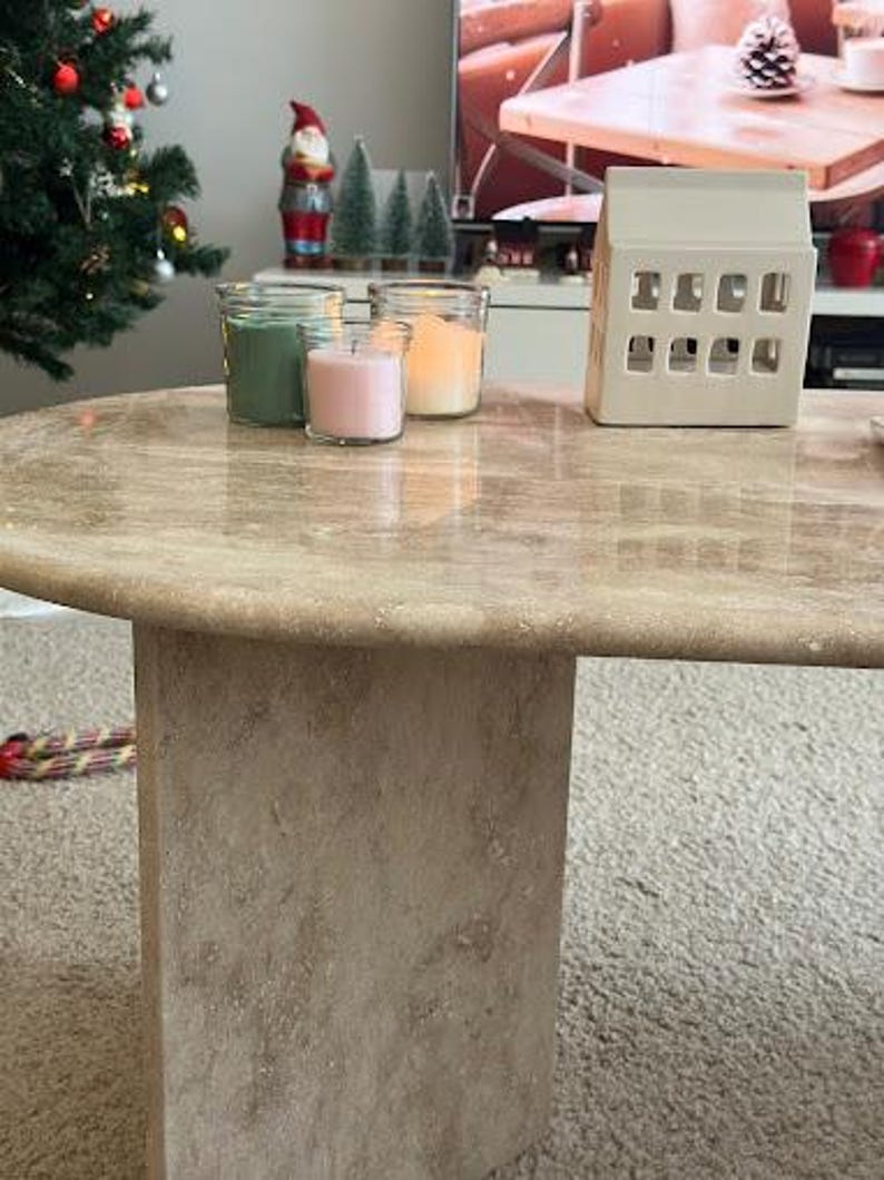 Triangle - Natural Travertine Middle Coffee Table | Marble Middle ...