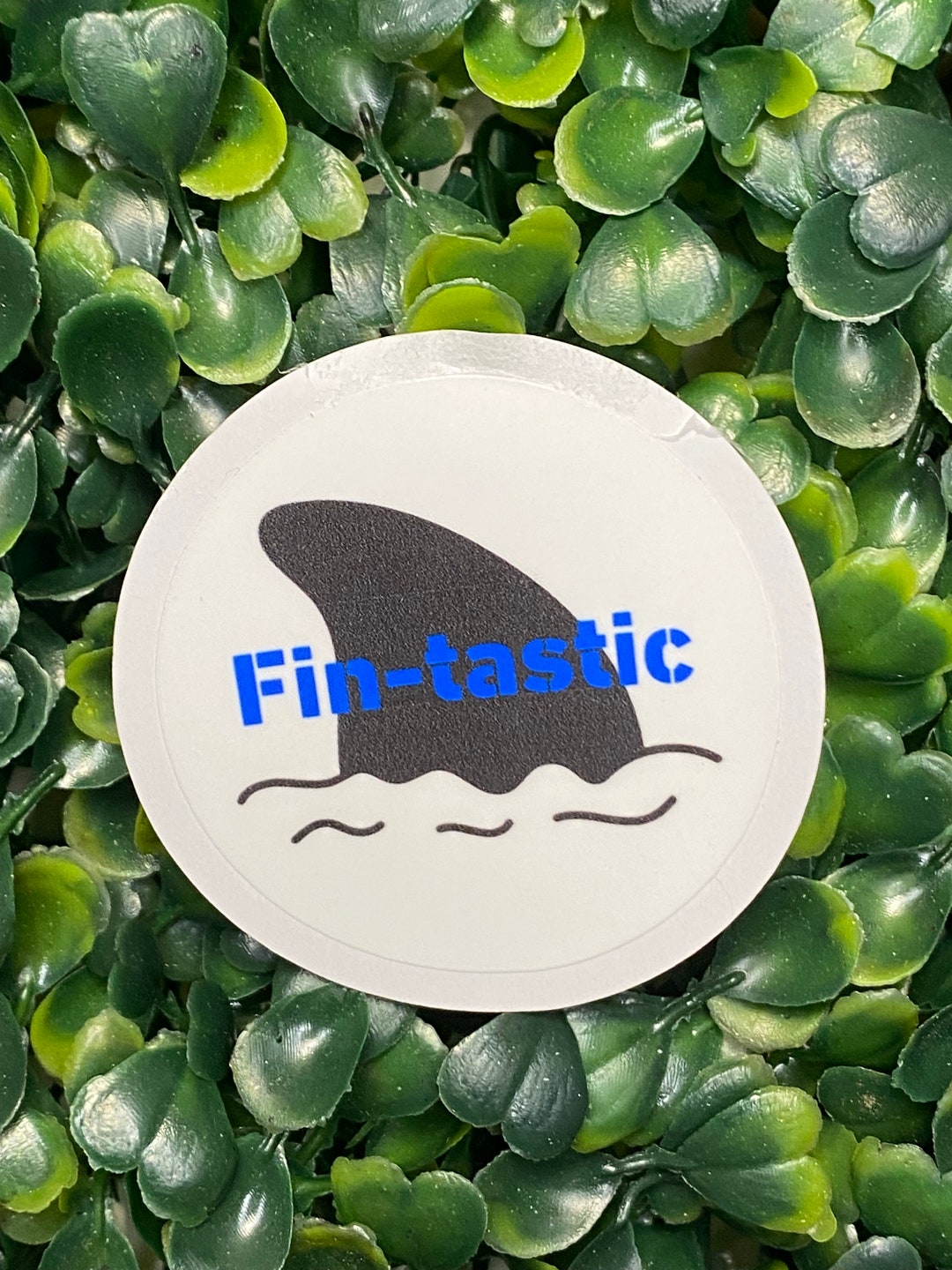 Fin-tastic Fantastic Shark Fin Pun Vinyl Sticker Coastal Ocean Animal ...