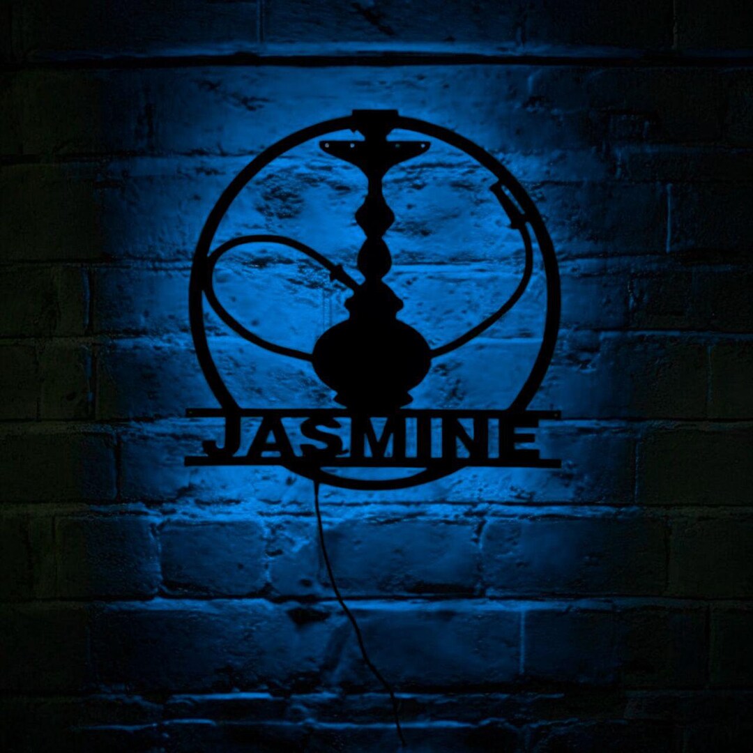 Custom Shisha Hookah Wood Wall Art With Light , Christmas Home Gift ...