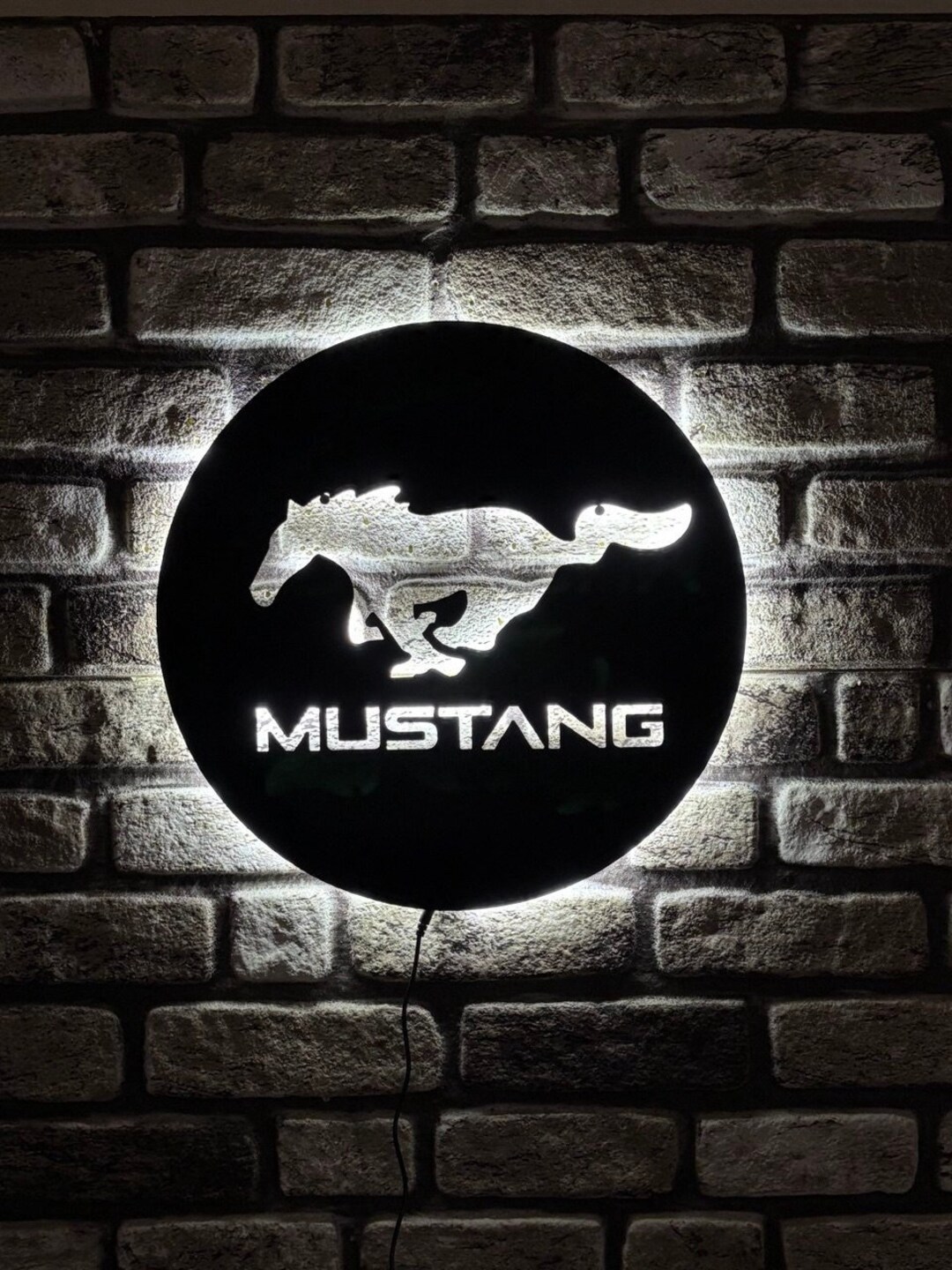 Ford Mustang Led Sign , Neon Sign , Mustang Logo Wall Decor , Ford ...