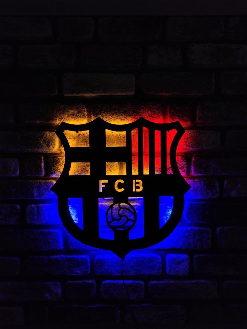 FC Barcelona Led Sign ,football Team Logo , FC Barcelona Decor ...
