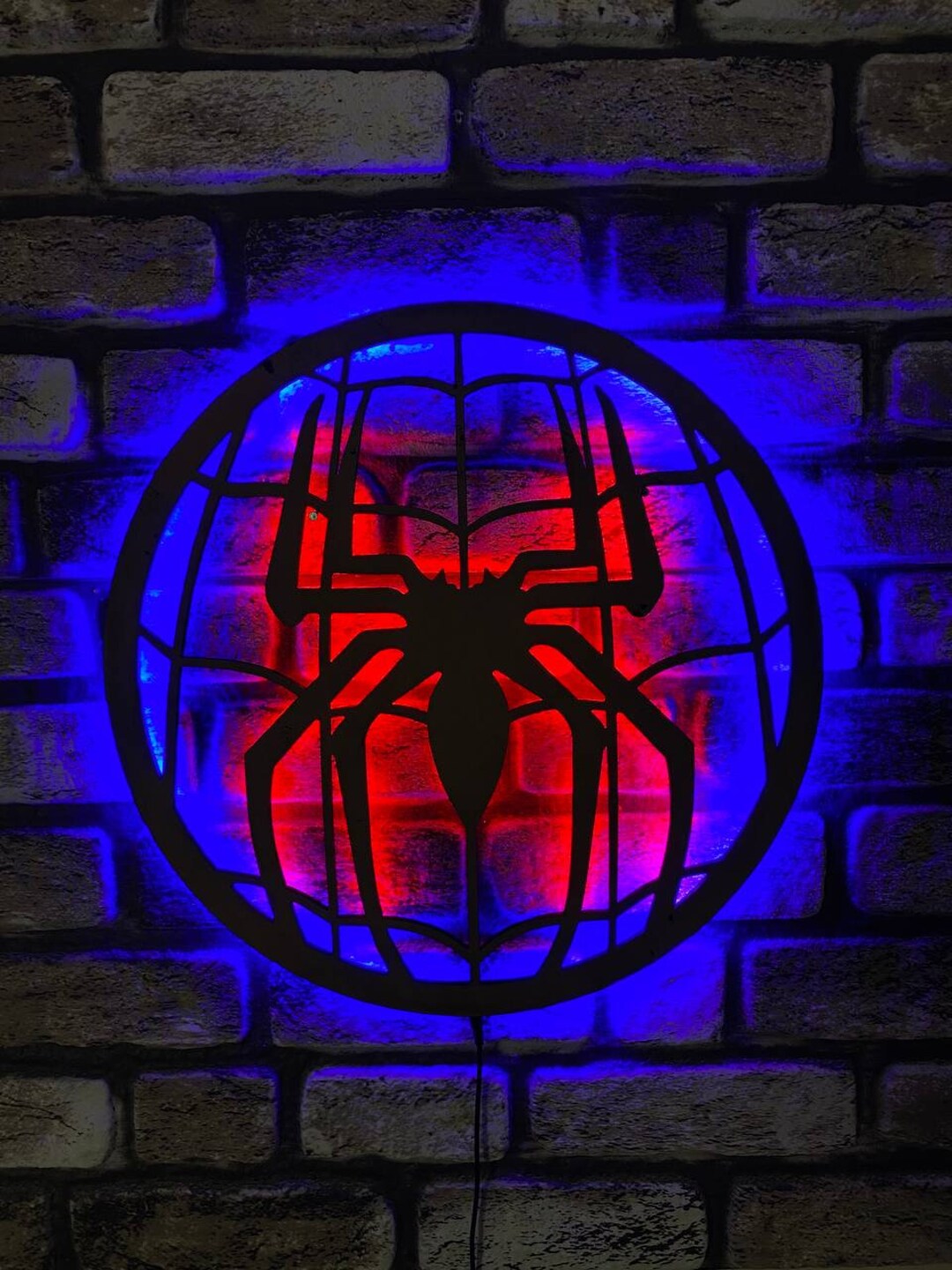 Spiderman Led Sign , Avengers Iron Man Marvel Logo Wall Decor Gift for ...