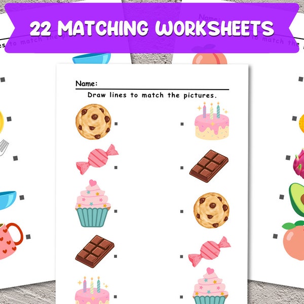 Matching Pre K Sheets - Etsy