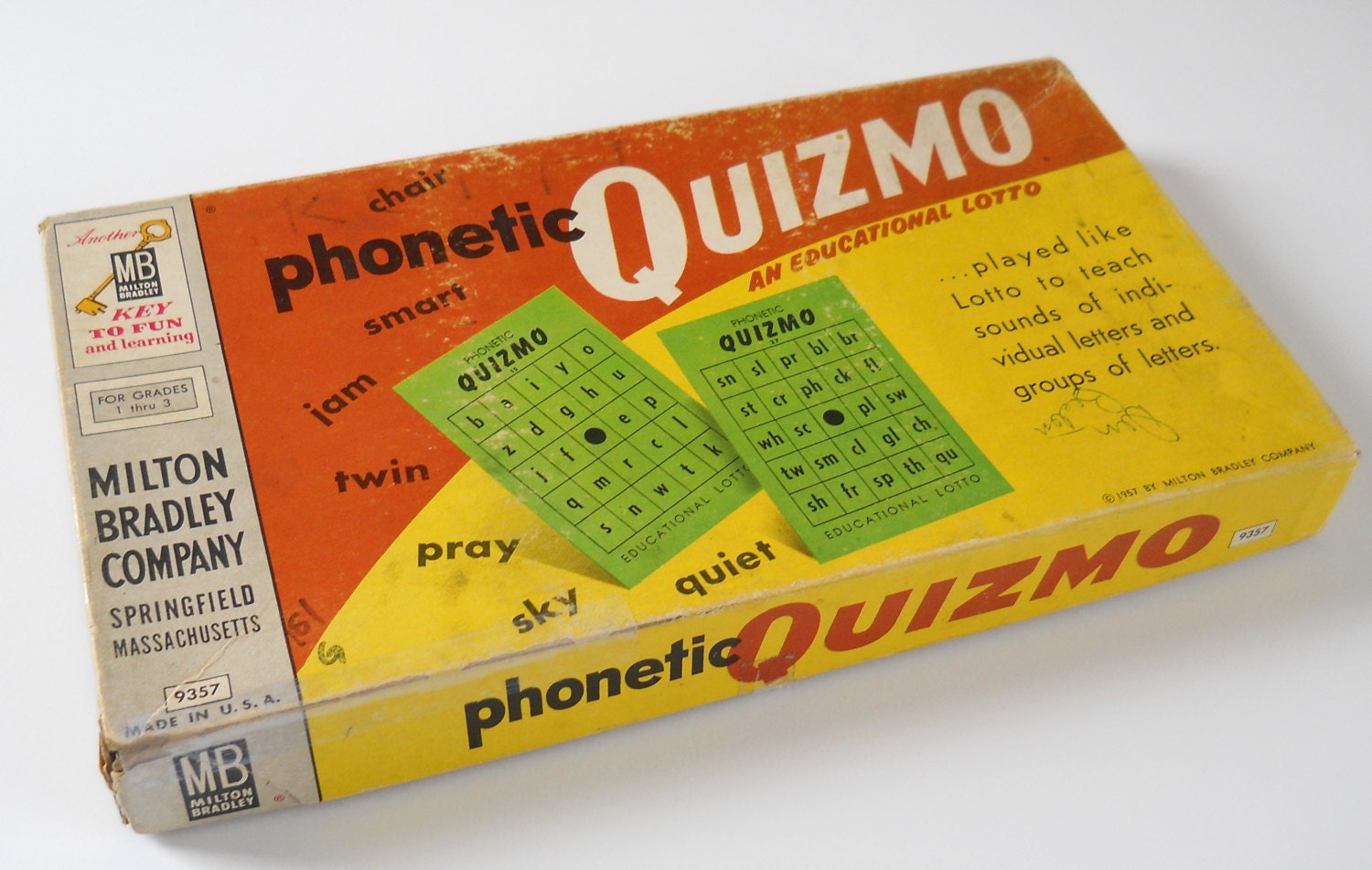 Vintage Phonetic Quizmo 1957 Milton Bradley Educational Lotto Game ...
