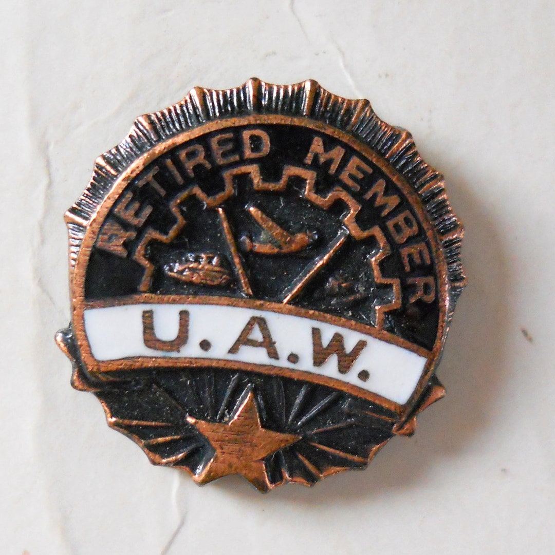 Vintage UAW Retired Member Pin - Etsy