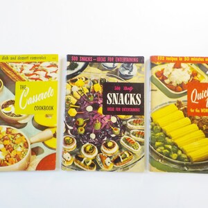 Vintage 1950s Mid Century Cookbooks Casserole Quick Dishes - Etsy
