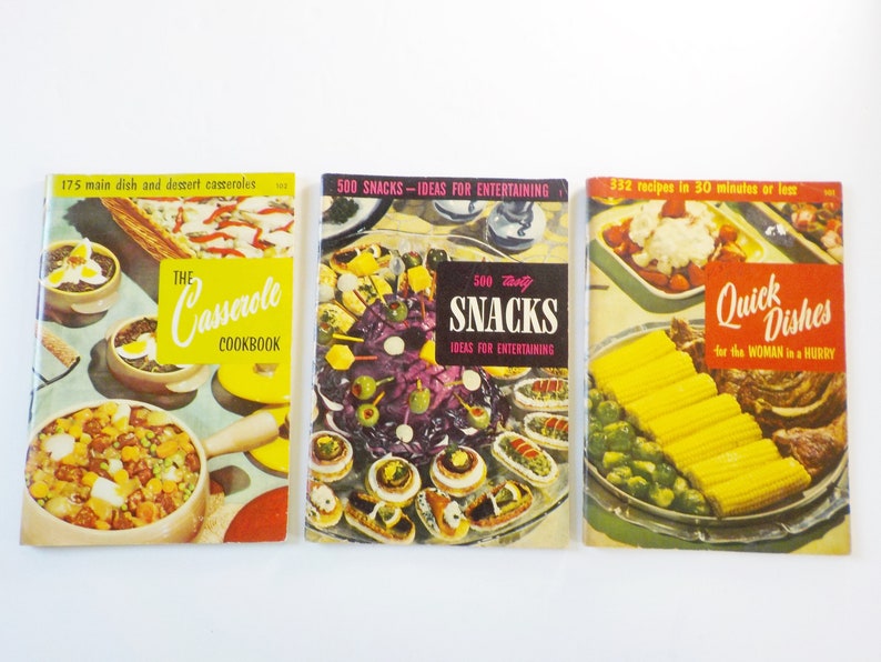 Vintage 1950s Mid Century Cookbooks Casserole Quick Dishes - Etsy